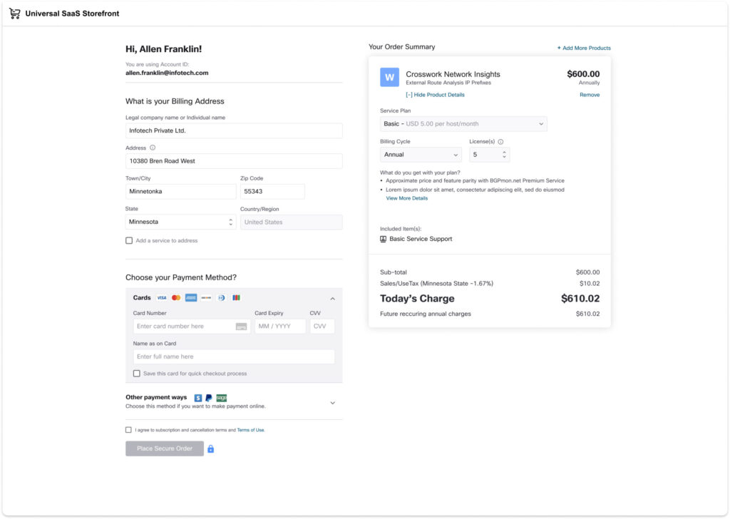Universal Saas Storefront – Copan digital