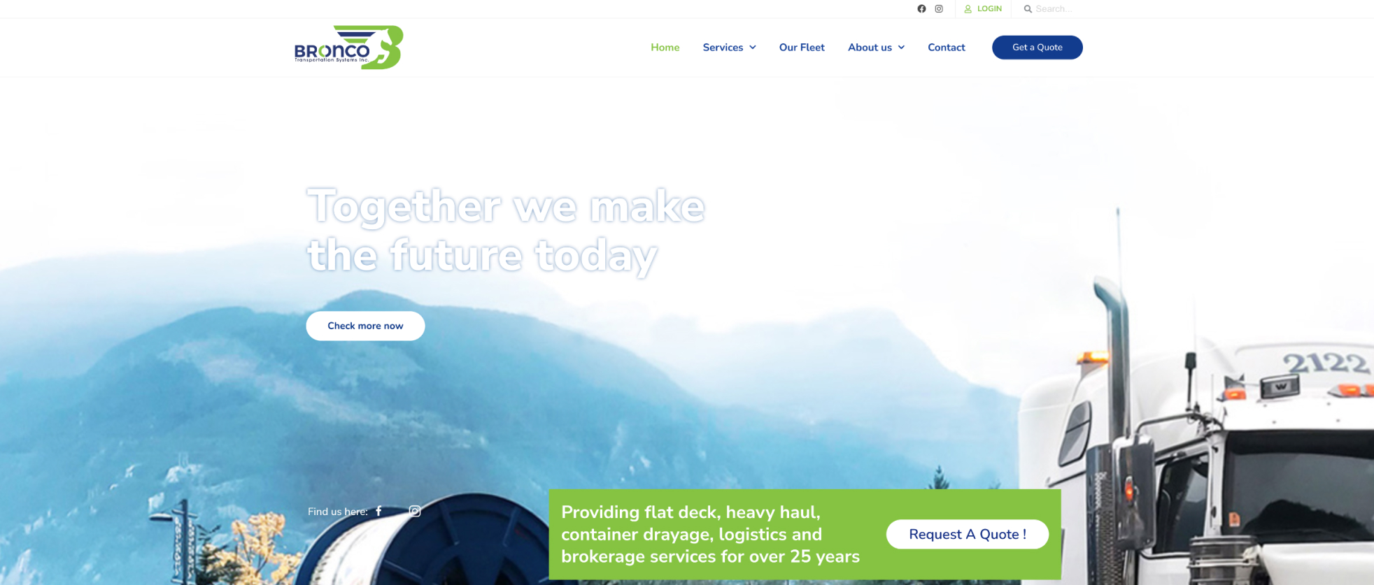 Transportation Services website – Copan digital